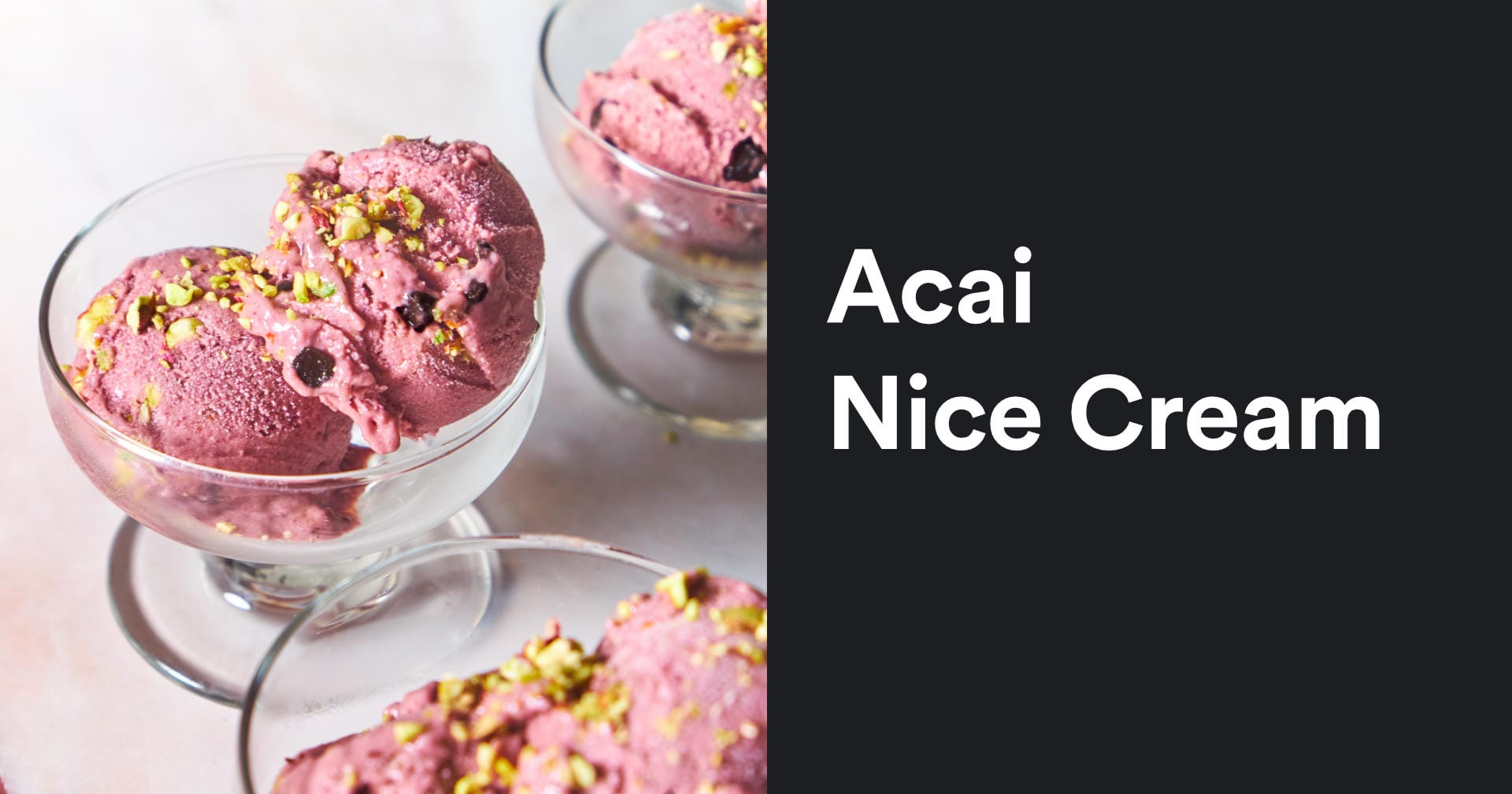 Acai Nice Cream | 4-Ingredient Berry Ice Cream Recipe